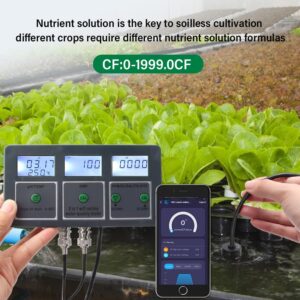 Yewhick WiFi Tuya Smart PH Meter Data Logger Temp TDS Salinity S.G. EC ORP Water Tester Monitor Analyzer for Aquariums Pool Hydroponics