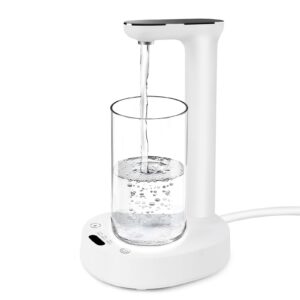 fabuday desk water jug dispenser - 5 gallon water bottle dispensers for bedside with light, smart nightstand water pump for home office kitchen