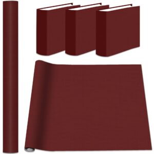 akonege book cloth for book binding 35 x 16 inch fabric surface and paper backed, strong, easy to use, fabric materials bookbinding supplies bookcloth for scrapbooking album diy crafts, dark red