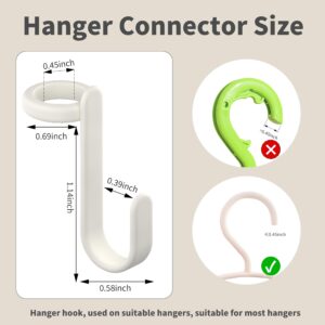 50PCS Hanger Connector Hooks,Space Saving Hangers for Clothes. Hanger Hooks Space Saver. Closet Hanger Connector Hooks. Hangers Space Saving，College Dorm Essentials，Closet Organizers and Storage