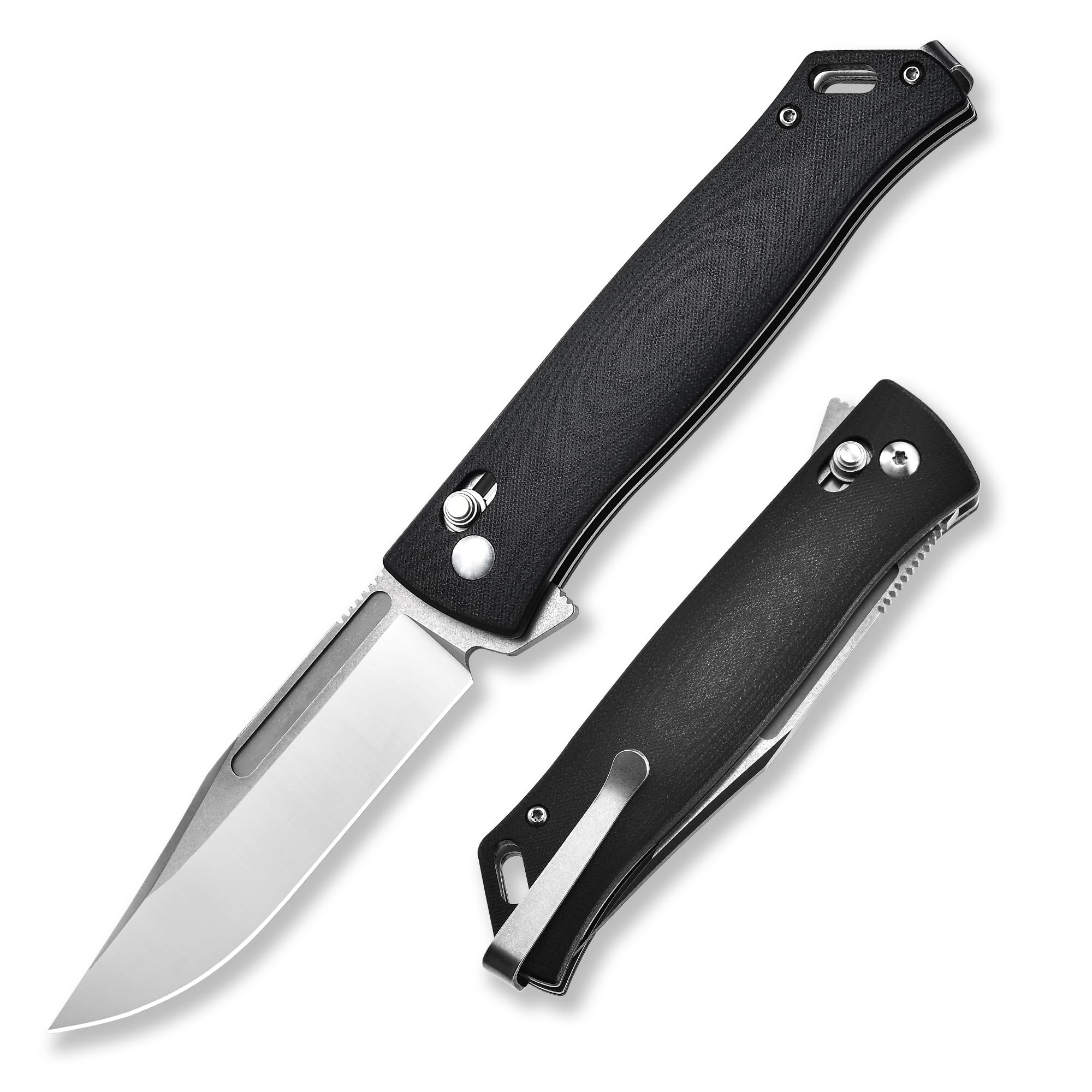 Cohesion Pocket Knife for Men and Women, EDC Knife with Pocket Clip, Folding Knife Utility Knife for Outdoor Camping Hiking