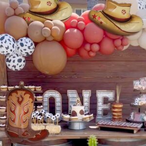 4 Pcs Western Themed Party Balloons Western Boot Balloons Cowboy Hat Balloon Wild West Western Baby Shower Birthday Bachelorette Party Decor Supplies