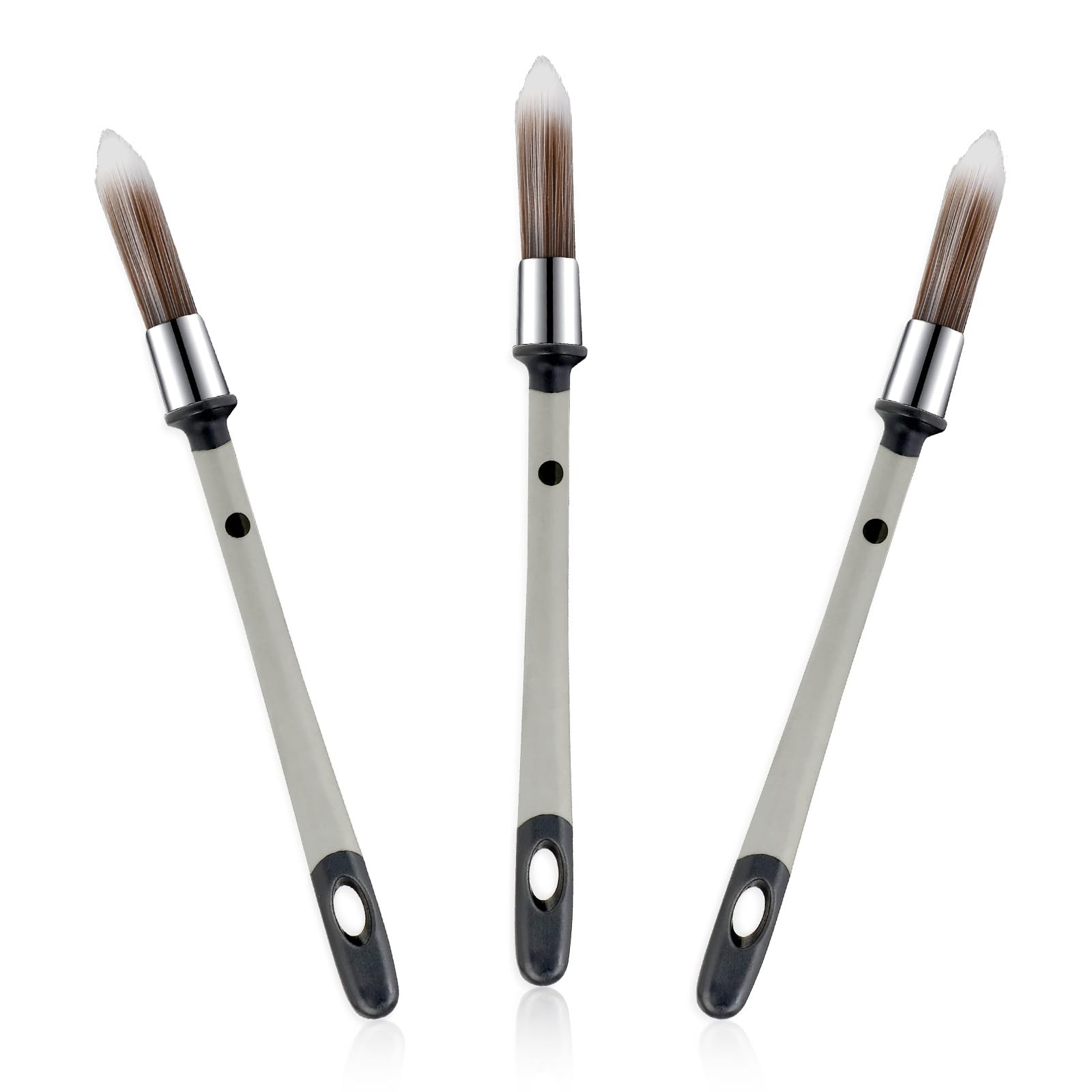 3 Pcs Paint Brushes for Painting Walls 0.37 Inch Small Paint Brush, Trim Paint Brushes Edge Painting Tool for Baseboards Furniture House Wall Corners Detail Paint Edger Brush and Touch Up Painting