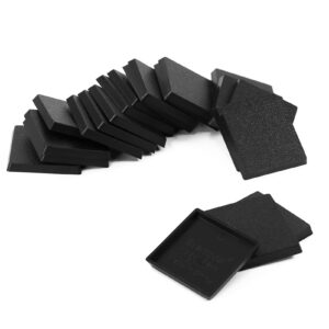 evemodel model square bases plastic black for wargame tabletop (30 * 30mm-40pcs)