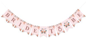 vilifever pre-strung bride to be banner for bachelorette bridal shower decorations, bride to be sign for i do engagement photo backdrop wedding shower decor