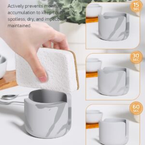 Diatomite Sponge Holder for Kitchen Sink, Diatomite Quick Dry Sponge Holder, Dish Stone Sponge Holder for Kitchen Sink, Diatomaceous Earth Sponge Holder