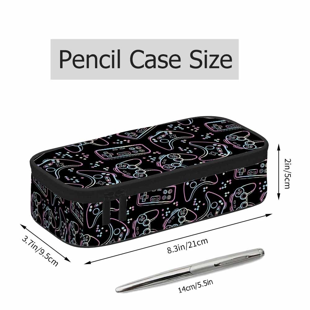 Xuwenz Video Game Pencil Case Organizer Game Handle Cool Game Pad Control Stationery Box Makeup Box School Supply for Boy Girl Men Women