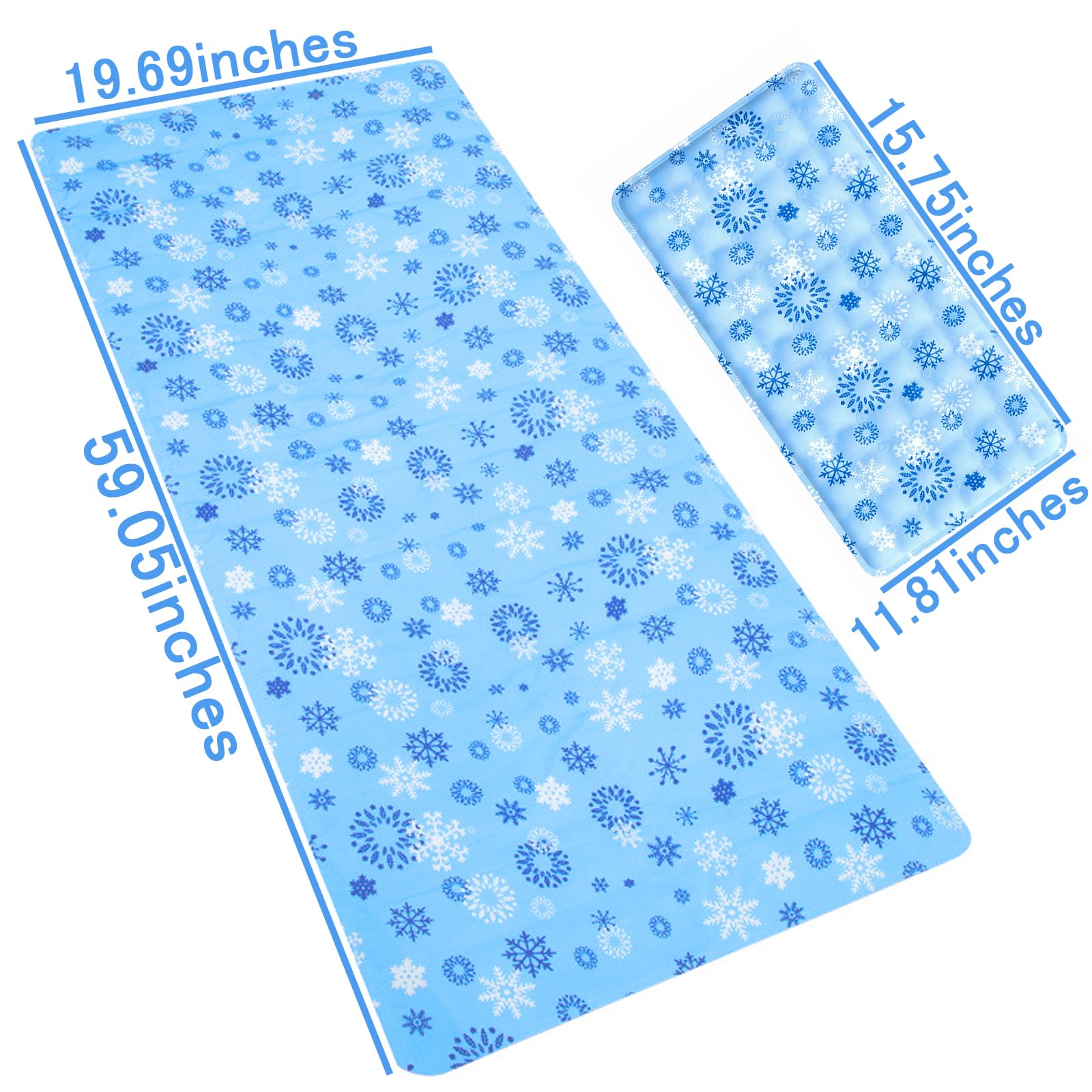 Iproods Cooling Sleeping Mat Set with 1 Pillow Cushion, Cooling Mattress Pad for Summer Hot Sleepers, Also Suitable for Camping Mattress and Sofa Cooling Seat Cushions (19.69 * 59.06 inches)