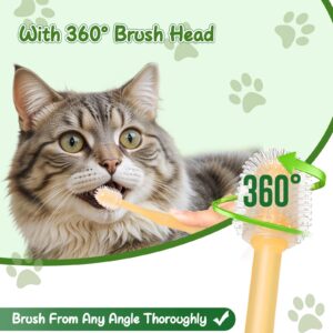 4 Pack Cat Dog Toothbrush 360 ° Silicone Soft Dog Cat Toothbrush 360 ° with Finger Toothbrushes Cat Dog Tooth Brushing Kit Canine Dental Care for Small Medium Large Breed Dogs Cats Puppy Doggie Kitten