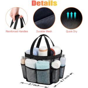 HSONGDILYS 2 Pack Mesh Shower Caddy, Portable 8-Pocket Dorm Shower Bags with Large Capacity, Essential for College Dorms, Perfect for Swimming, Beach, Gym, Camping, and Travel Essentials