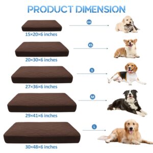 CHHKON Dog Bed Covers Replacement Washable Waterproof Pet Puppy Bed Cover for Dog(Brown,36x27x6 inch)