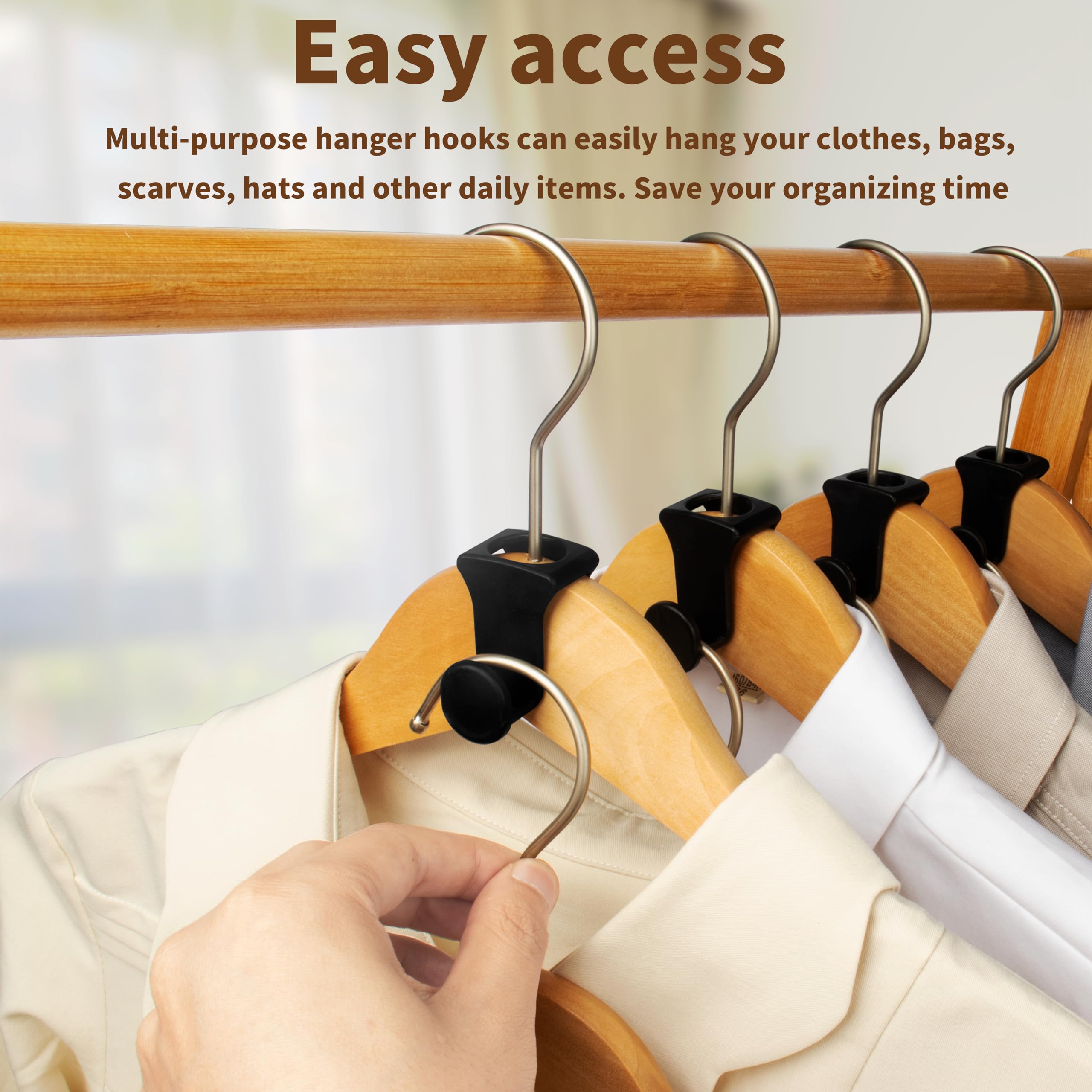 Clothes Hanger Space Saving .30Pack Space Saving Hangers Hooks,.Clothes Hanger Connector Hooks.hanger extender hooks.Sturdy Hanger Connector Hooks,space saving hanger hooks as Closet Organizer