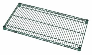 fse quantum 1836p wire shelf, 36"w x 18"d, 600-800 lb. capacity, green epoxy finish, nsf