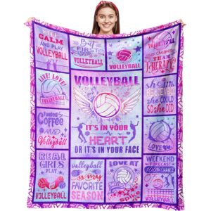 riediomio volleyball blanket gifts for teen girls volleyball throw blanket volleyball stuff volleyball team gifts merch for volleyball players coach 50"x40"