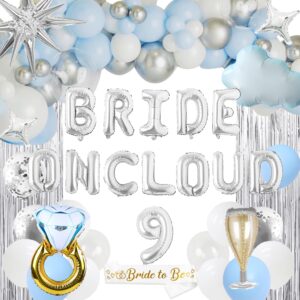 the bride is on cloud 9 bachelorette party decorations, cloud 9 bachelorette bridal shower decorations for women girls