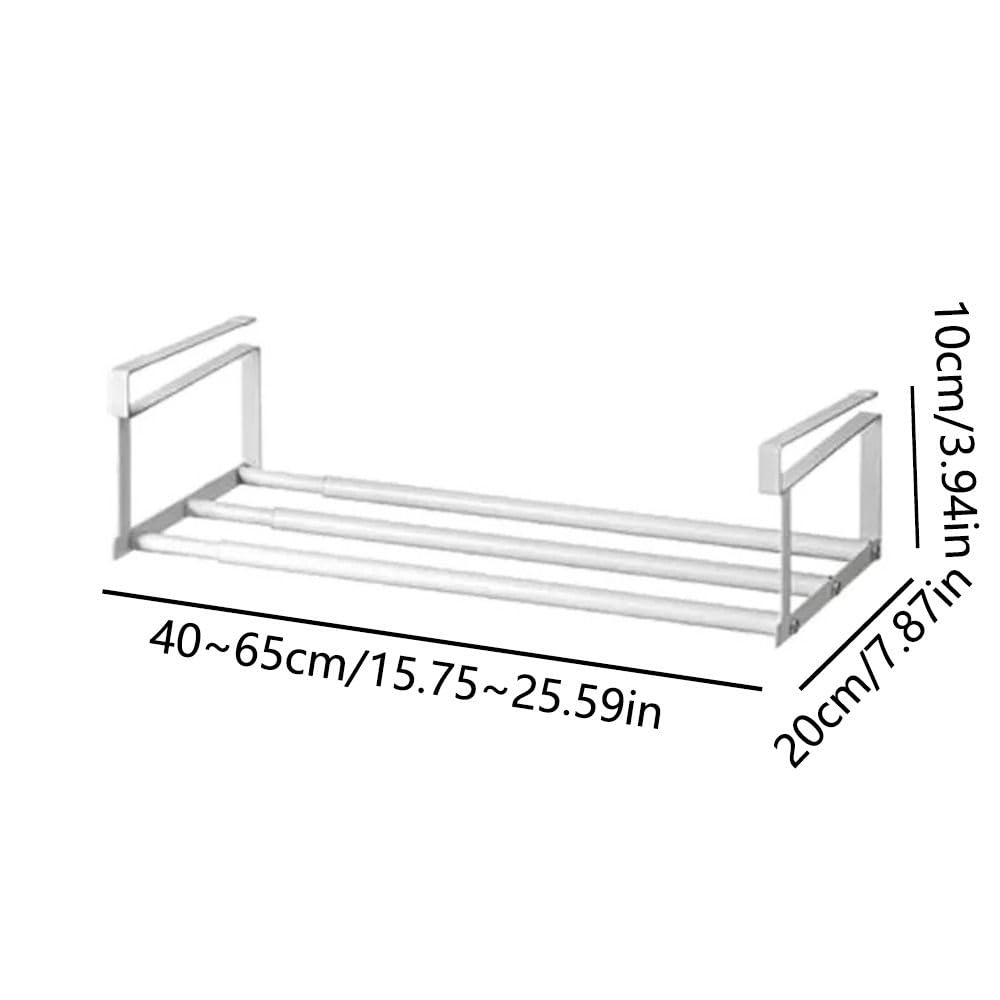 Generic 1PCS Shoe Storage Rack,Retractable Shoe Cabinet Simple Partition Shoe Tray Multi-Purpose Cabinet Class Shelves Hanging Shoe Basket(White), AM0XEB0L07TUS