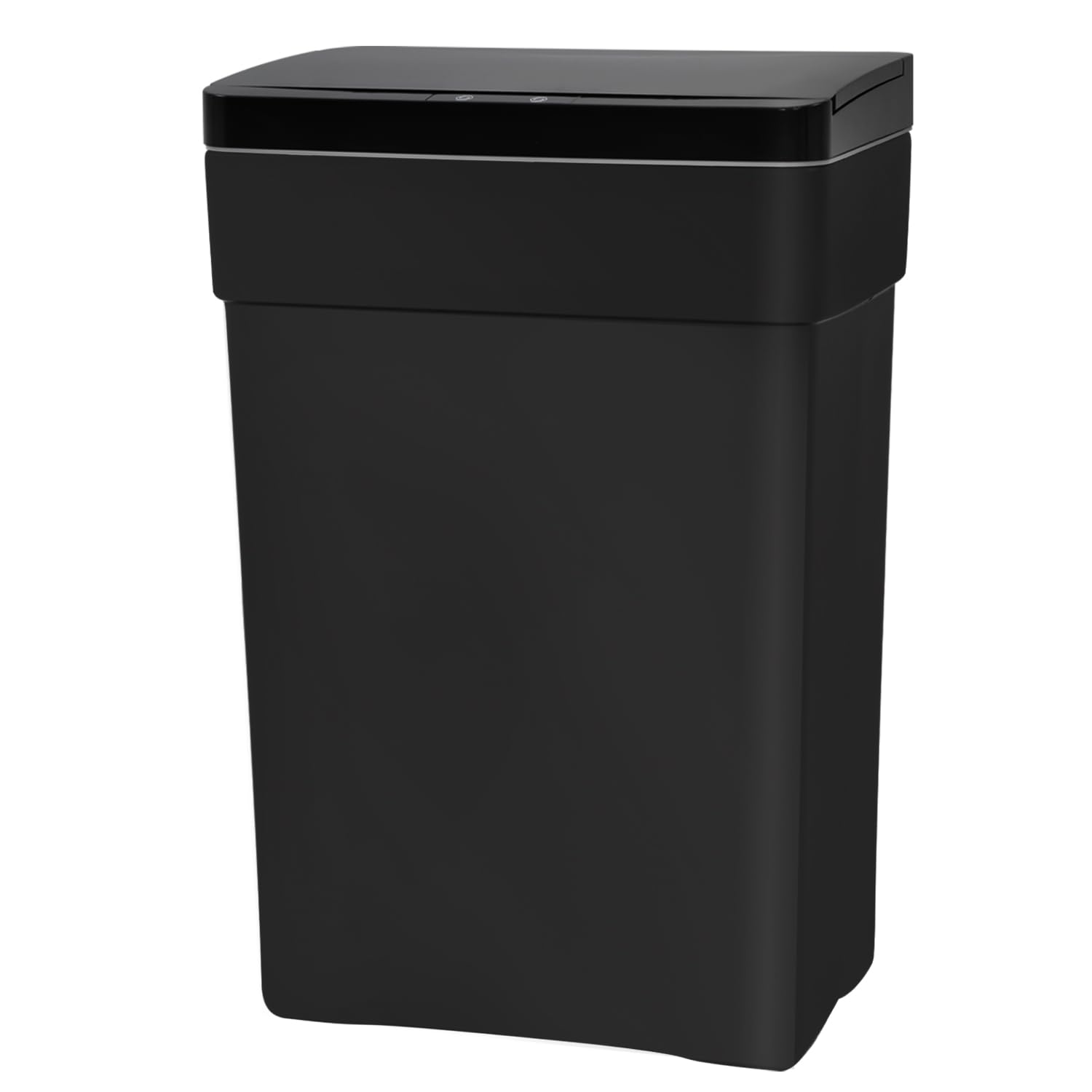 PayLessHere 13 Gallon 50 L Trash Can with Lid Plastic Kitchen Trash Bin Automatic Touch Free Motion Sensor Trash Can (1, Black)