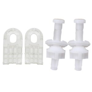 puritysage traditional toilet seat bolts, compatible with toto thu689 toilets and bidets,white plastic toilet seats replacement parts,2-pack