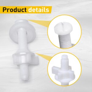 OasisFlow Plastic Toilet Seat Bolts Installation Kit for TOTO THU689 Toilets and Bidets Easy to Install Traditional Toilet Seat Bolt Covers, 2-Piece Set - Toilet Parts