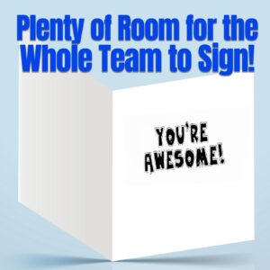 1-Pack Awesome SOFTBALL Coach (5x7) Thanks Coach Card Greeting Card Set Awesome for Softball Players, Teams, Coaches, Family and Fans - Your Coaches Will Love 'Em!