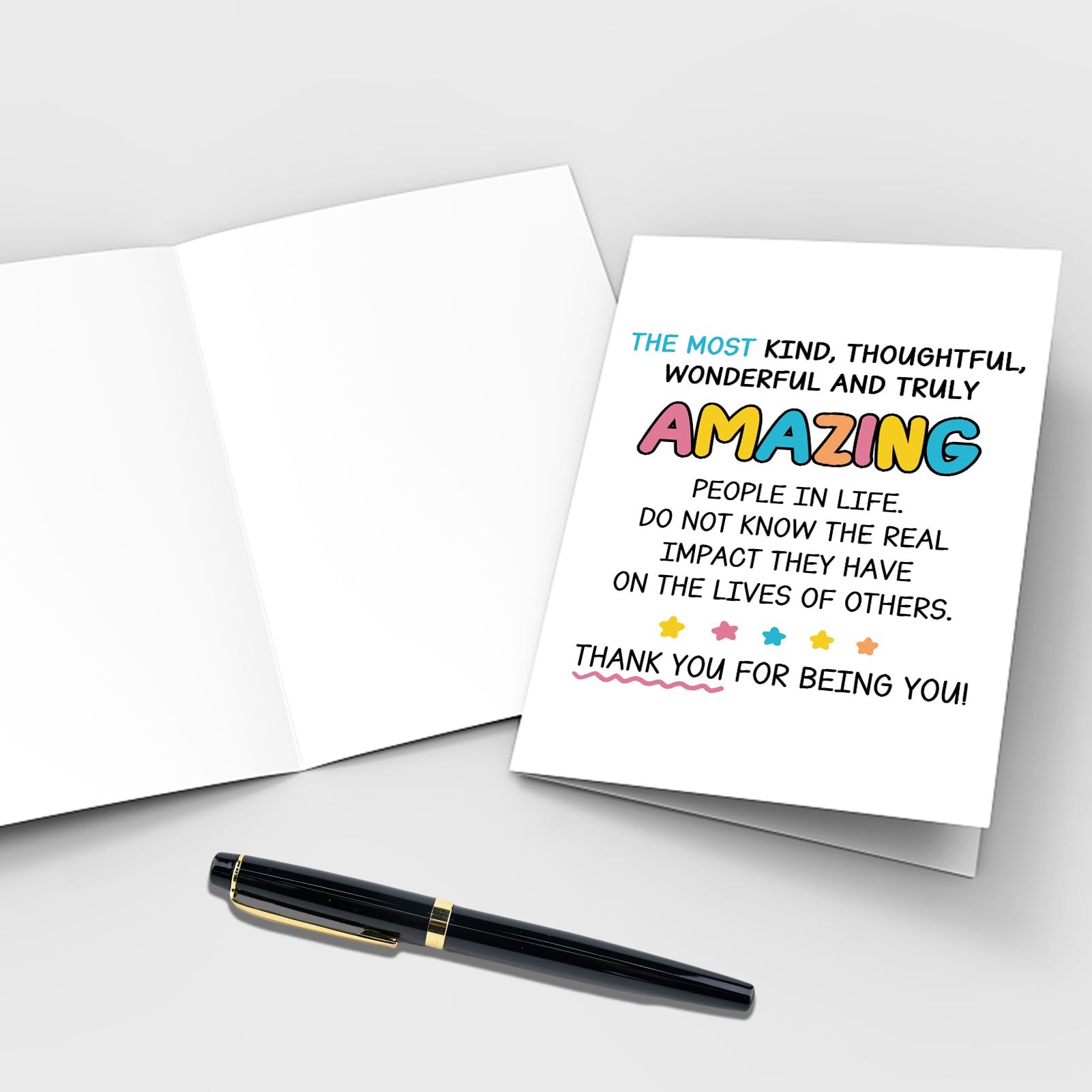 Qiliji Cute Thank You Card, Thank You Card for Friend Bestie, Appreciation Card for Family Partner Coworker Teacher Doctor Nurse, Thank You For Being Amazing