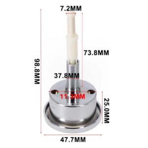 FMBC Toilet Button Compatible with Type 280 Replacement Dual Actuation Push Button Silver ABS Chrome Plating Push Button Home Improvement