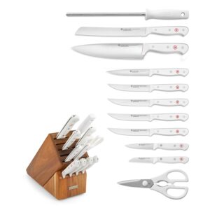 WÜSTHOF Gourmet White Twelve Piece Knife Block Set