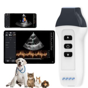 daweianimed wireless color doppler ultrasound machine 2.7mhz phased probe, wireless ultrasound machine for android and ios, handheld ultrasound scanner for dog, pig, sheep, cat