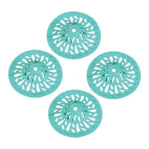 uxcell hair catcher, 3.94inch silicone hair stopper shower drain covers drain protector for bathroom kitchen balcony, blue 2pcs