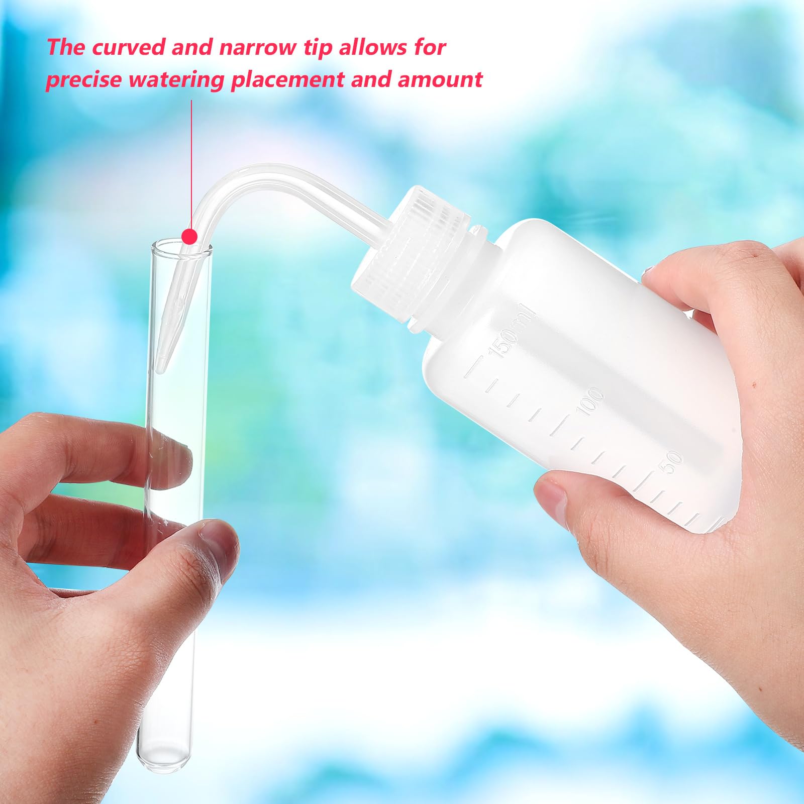 TOPPERFUN 6Pcs Lab Squeeze Bottle Plant Watering Bottle, 150ml/5oz Plastic Water Spray Bottle, Cleaning Bottle Spray Bottle Tattoo Bottle for Eyelash Plant Irrigation Experimental Tattoo Supplies