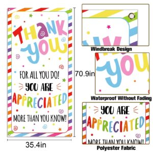 Vohado Thank You for All You Do Door Cover Thank You Banners for Employee Teacher Doctor Nurse Staff Appreciation Decorations 2024 Prom Congratulations Graduates Party Decor