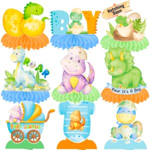 12pcs dinosaur party honeycomb centerpieces dinosaur baby shower decorations dinosaur themed table decorations for dinosaur themed birthday party baby shower supplies