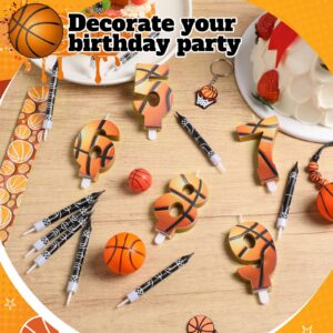 Photect 11 Pcs Basketball Birthday Candles Number 5-9 Candle Cake Topper Decor Basketball Themed Birthday Cake Decorations for Boys Girls Kids Party Supplies Decoration (Number 8)