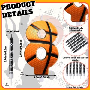 Photect 11 Pcs Basketball Birthday Candles Number 5-9 Candle Cake Topper Decor Basketball Themed Birthday Cake Decorations for Boys Girls Kids Party Supplies Decoration (Number 8)