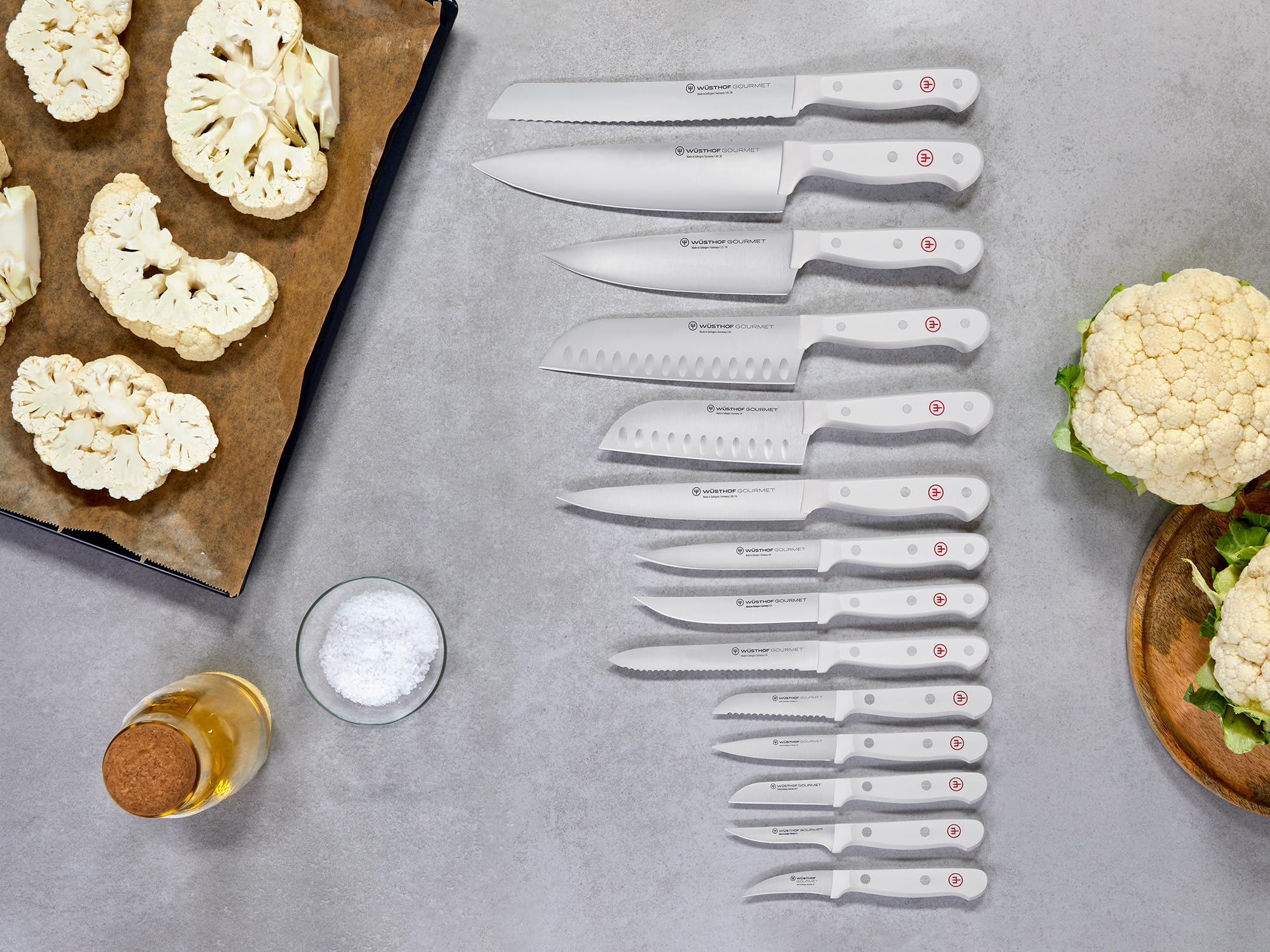 WÜSTHOF Gourmet White Twelve Piece Knife Block Set