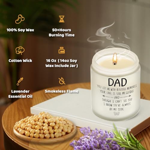 Memorial Gifts for Loss of Dad, Sympathy Candle Loss of Dad Gifts, Bereavement Gifts for Loss of Dad, Remembrance Gifts Condolence Gifts -7oz Lavender Scented Candle