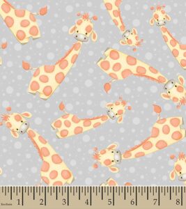 flannel comfy cutest baby giraffe toss fabric ae nathan sold by the yard