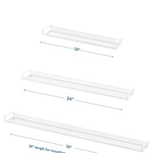 Bumusty 6X Strong Magnetic Shelf for Stove, Adjustable Stove Top Shelf, 20"-30" Oven Shelf Spice Rack Over the Stove, Seasoning Organizer Kitchen Shelves, Matte White