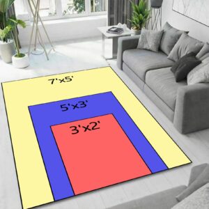 Osimiccp Basketball Rug for Boys Bedroom Size 5'x7',Non-Slip Basketball Court Rug Basketball Decor for Boys Room and Living Room