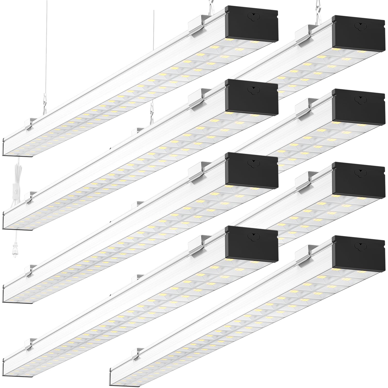 ANTLUX 4FT Led Shop Lights, 72W 8000LM Super Bright LED Garage Light，5000K Linkable 4 Foot LED Shop Lighting for Garage with Plug, 48 Inch LED Light Fixtures for Garage Warehouses Shops, 8 Pack