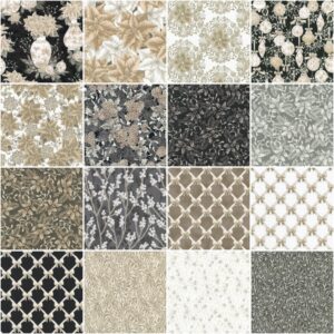 Holiday Flourish Festive Finery Taupe 42 5-inch Squares Charm Pack Robert Kaufman CHS-1242-42, Assorted