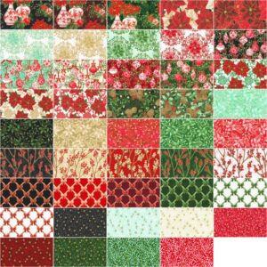 Holiday Flourish Festive Finery Holiday 44 5-inch Squares Charm Pack Robert Kaufman CHS-1244-44, Assorted