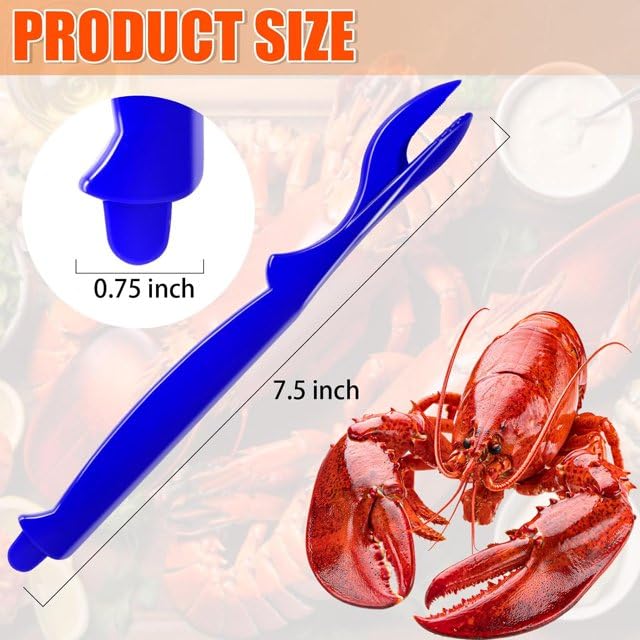 6Pcs Blue Crab Leg Cracker Seafood Crackers and Tools for Crab Claw Picks Crawfish Shellfish Crayfish Prawn Shrimp Crab Legs Utensils Lobster Crackers Crab Tools for Eating