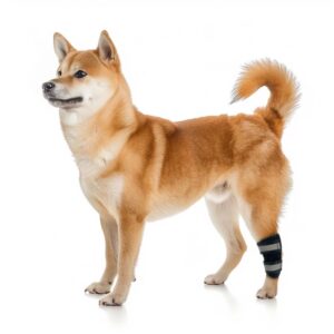 Dog Knee Brace for Torn ACL Hind Leg and Luxating Patella, Canine Rear Hock Joint Support, Joint Injury and Sprain Protection, Removable Design, Comes with 2 Spring Bars and 2 Steel Bars (XS Pair)