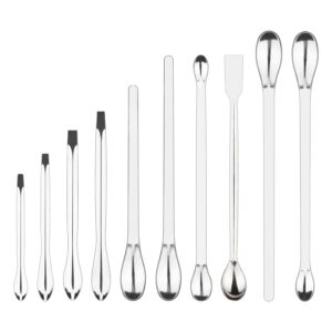 funchem micro spoons, 10 pcs set of laboratory micro spoons, sampling spoons for precise weighing