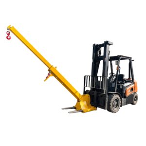 WYDDDARY Adjustable Mobile Crane Lifting Hoist Truss Jib Boom Hook Forklift Telescopic Arm with Adjustable Tilt Angle for Forklift Towing Handling(4400LbS Lift Capacity)