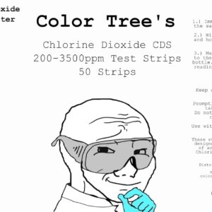 Color Tree's 3000ppm Chlorine Dioxide Test Strips - 50 Strips - 0-3000ppm Range - DIY CDS - OEM Custom ClO2 Test Strips