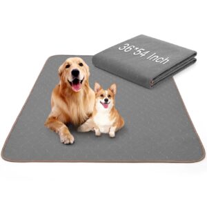 phroun washable pee pads for dogs, 36x54 inch- 1 pack superior reusable puppy pads pet training pads –100% waterproof dog pee pad for dogs, cats, bunny & senior, dog mats for floor protector