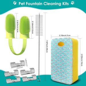 Cat Water Fountain Cleaning Set, Cat Water Fountain Brush, Cleaning Sponge, Cat Dog Toothbrush, Cable Clamp, 4-Pack pet Water Fountain Cleaning Set