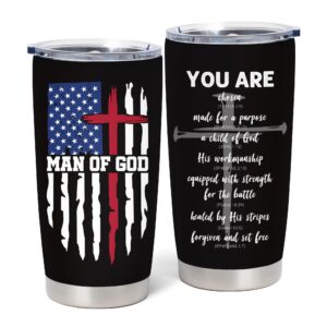 nvfcc christian gifts for men, catholic gifts, religious gifts for men, christian christmas gifts, inspirational gifts, bible verse gifts, gifts for spiritual men 20oz coffee tumbler